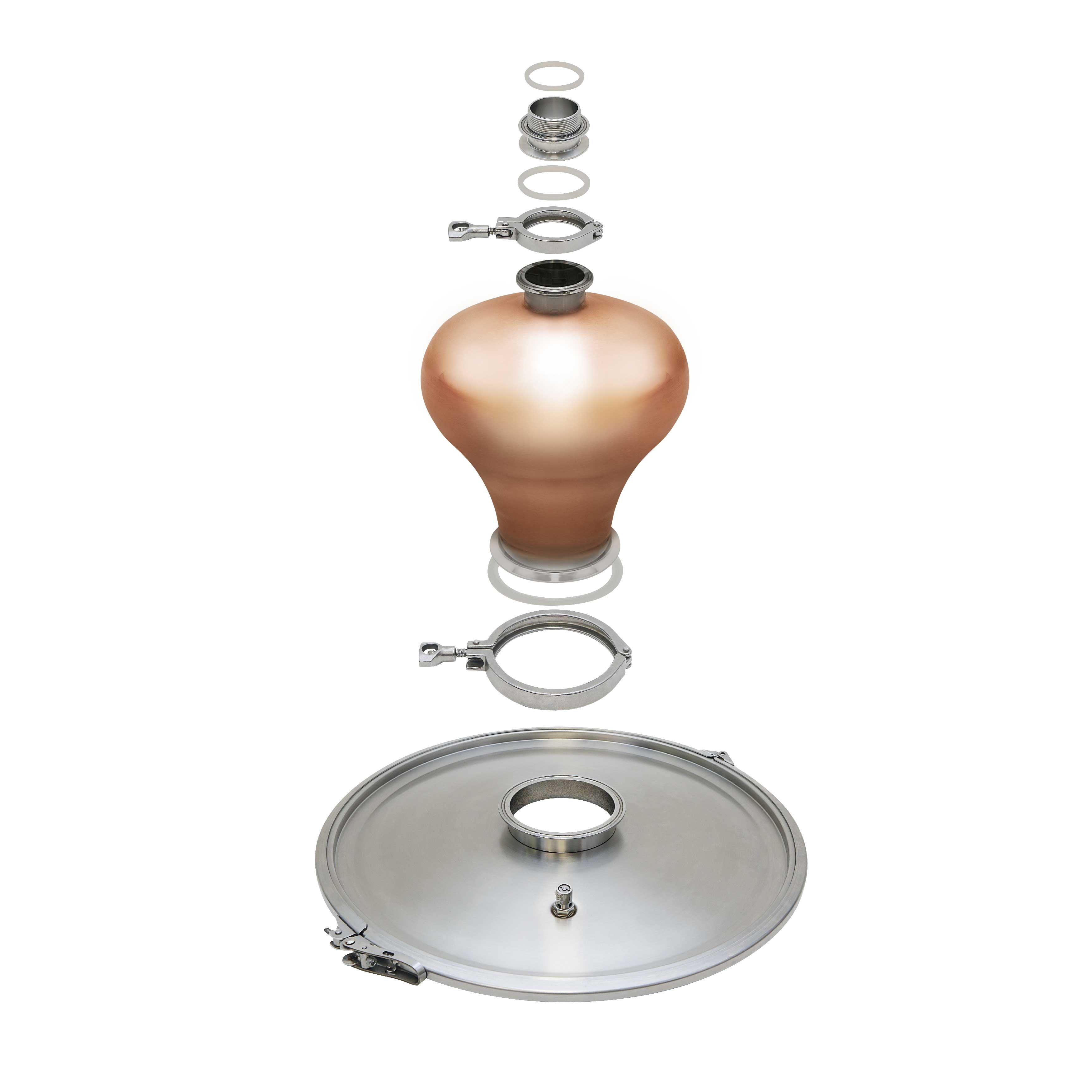 G40 & G70 Distilling Lid + T500 Alembic Condenser Attachment Kit Bundl ...